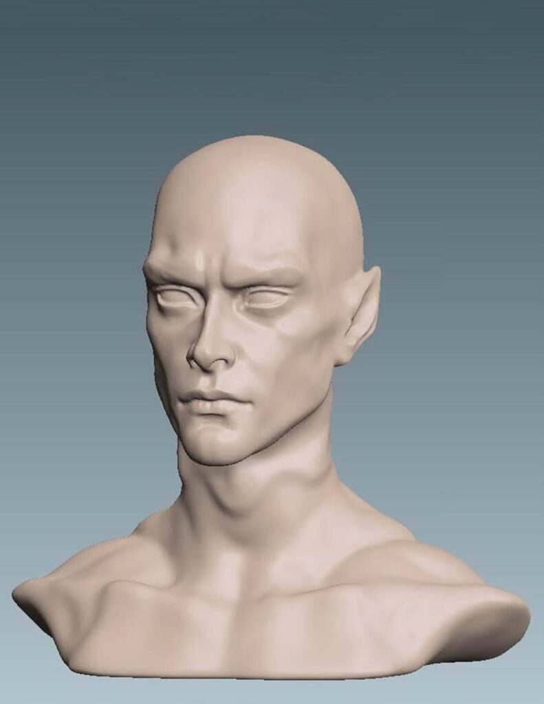 Urfin's 45/Phoenix 43 bust for creating wigs – Digital files - Amicus Dolls